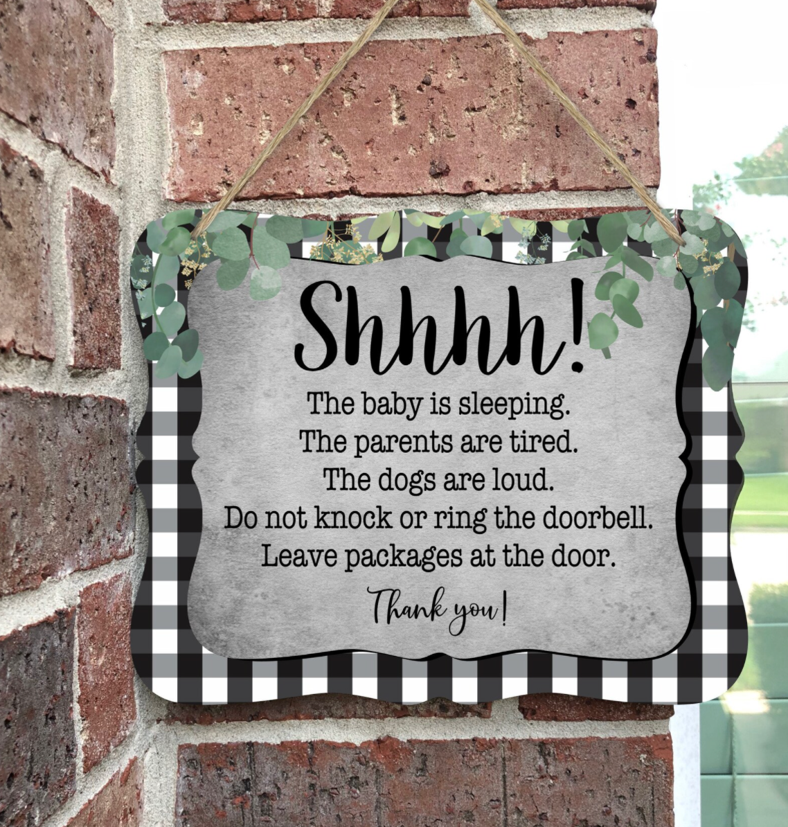 Shhh Nap time Don't Ring Doorbell Sign – Jenniferscraftcorner